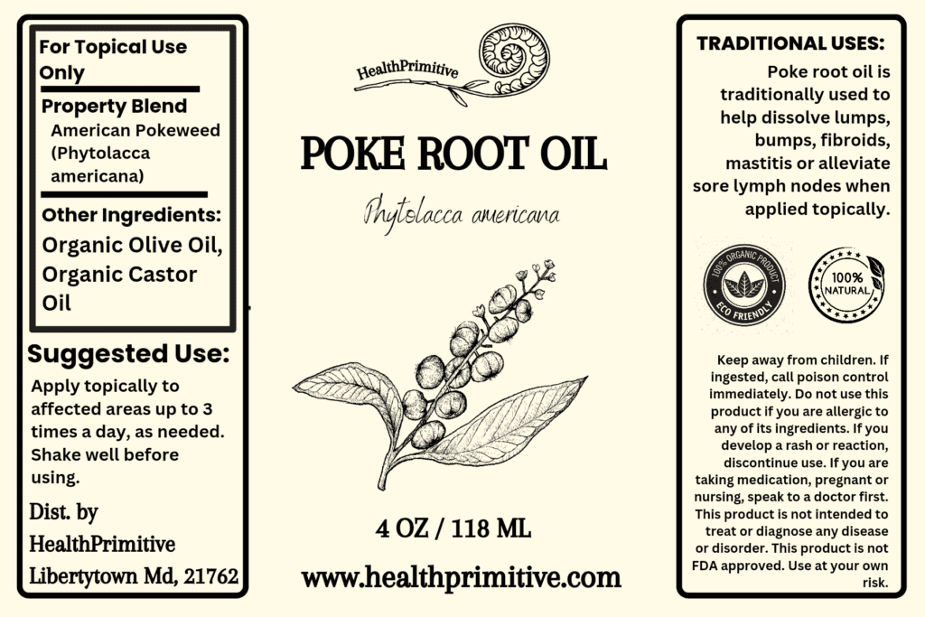 Poke Root Castor Oil ~ HealthPrimitive